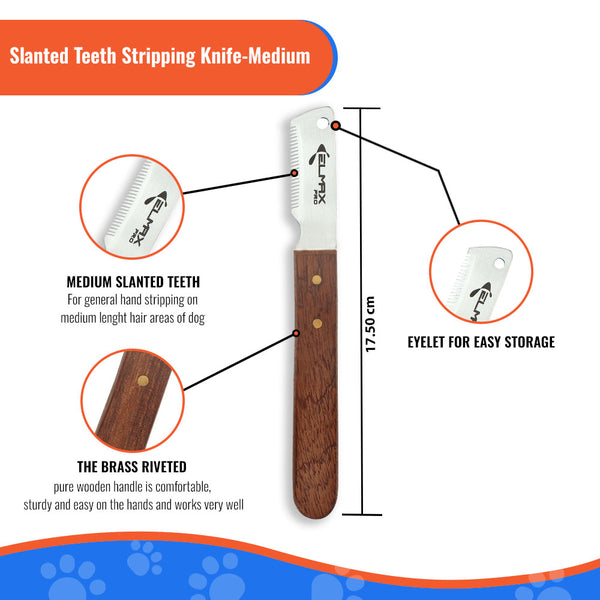 Professional Slant Tooth Stripping Knife for dogs (Pack of 4) Stainles ...