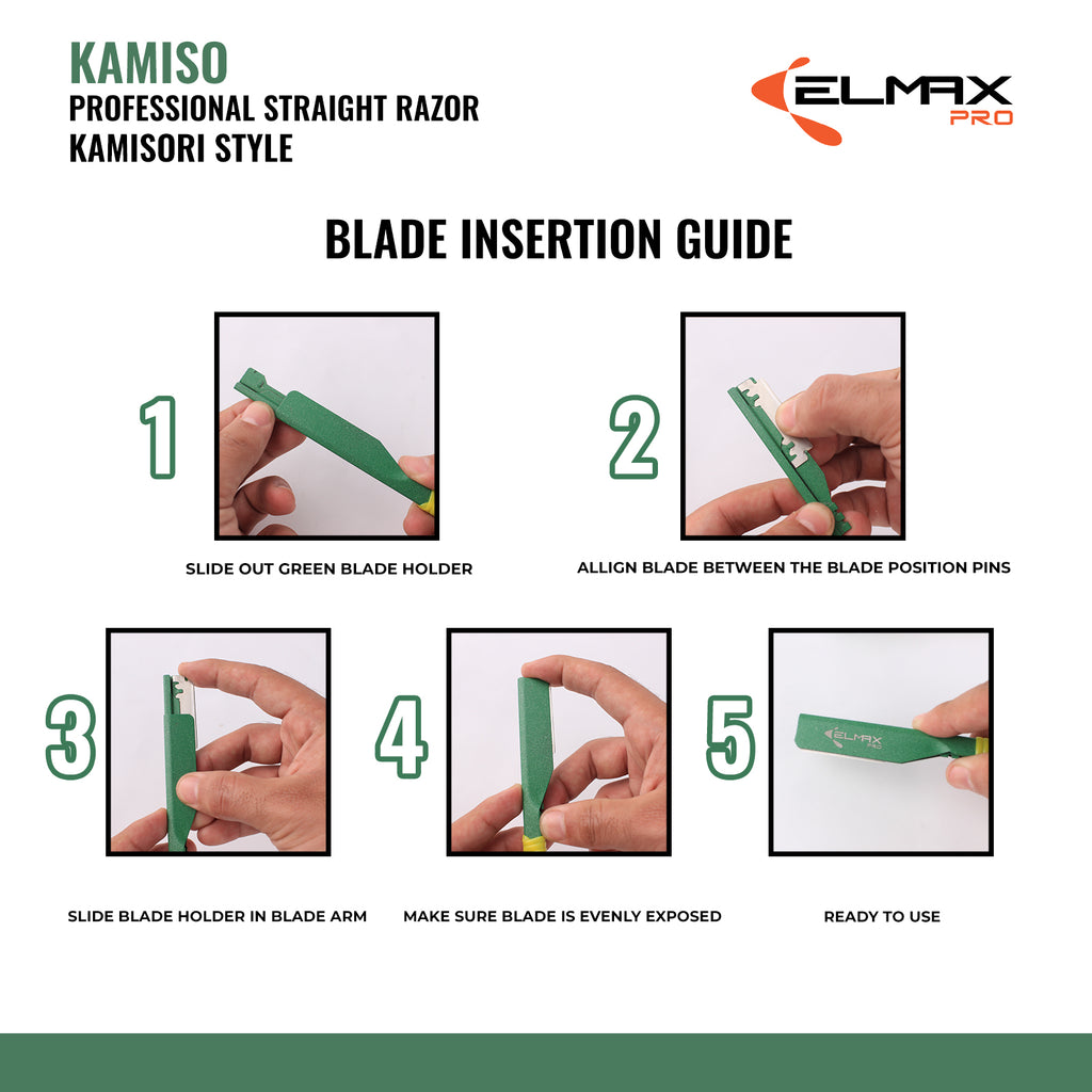 Elmax Pro Kamiso Japanese Style Straight Edge Razor - Barber Straight ...
